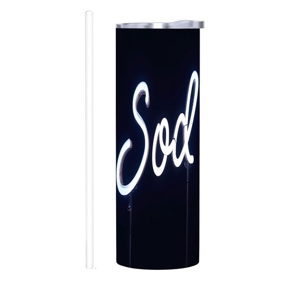 20 oz Stainless Steel Insulated Tumbler - Stylish Neon ' Sod ' Design ...