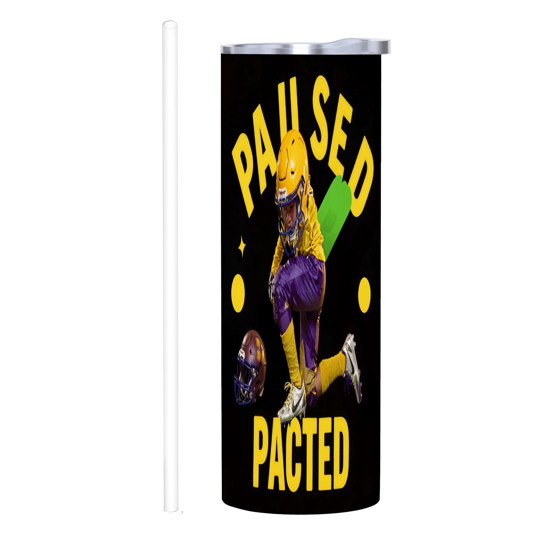 20 oz Stainless Steel Insulated Tumbler - Stylish " PAUSED PACED ...