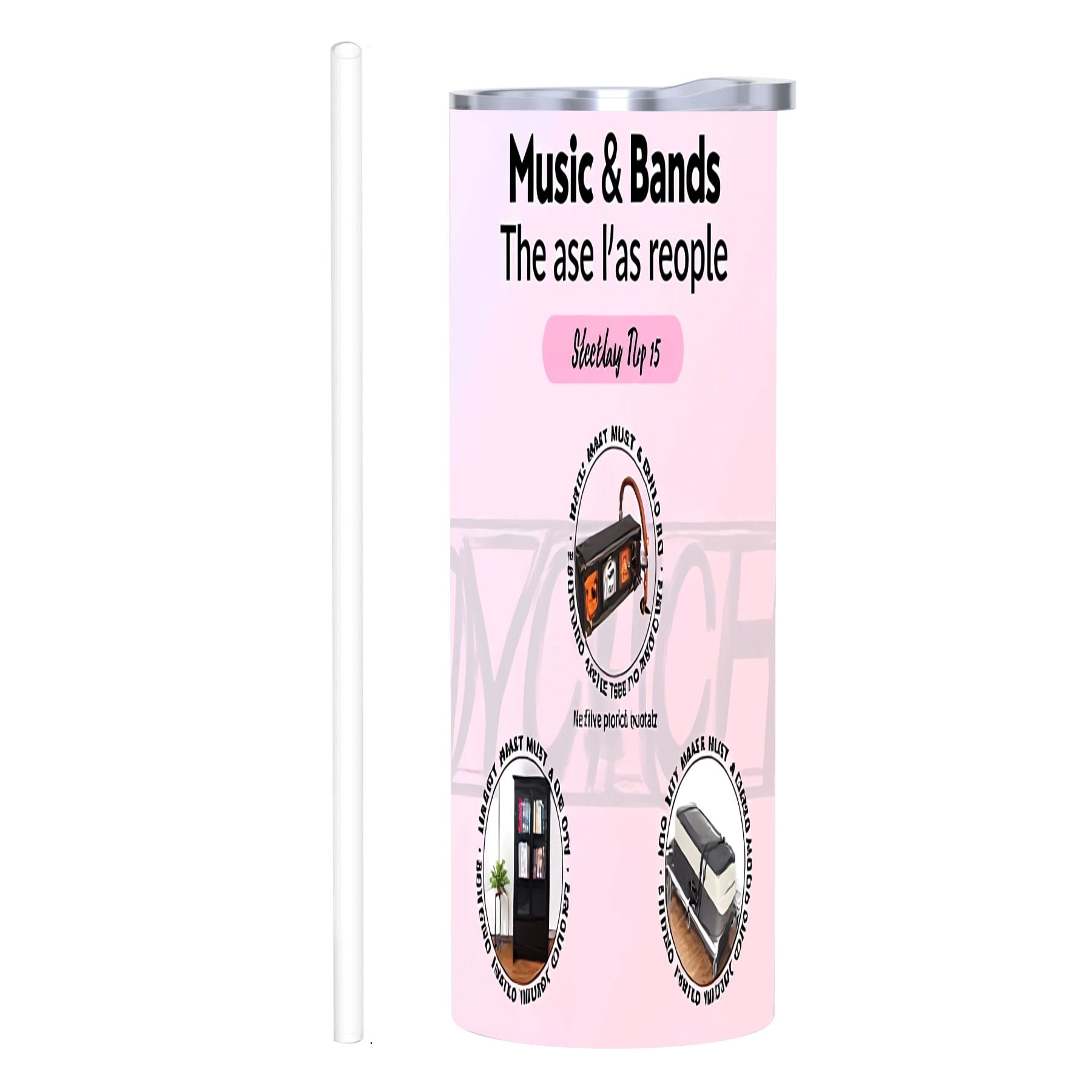 20 oz Stainless Steel Insulated Tumbler - Stylish Pattern Design Lids ...