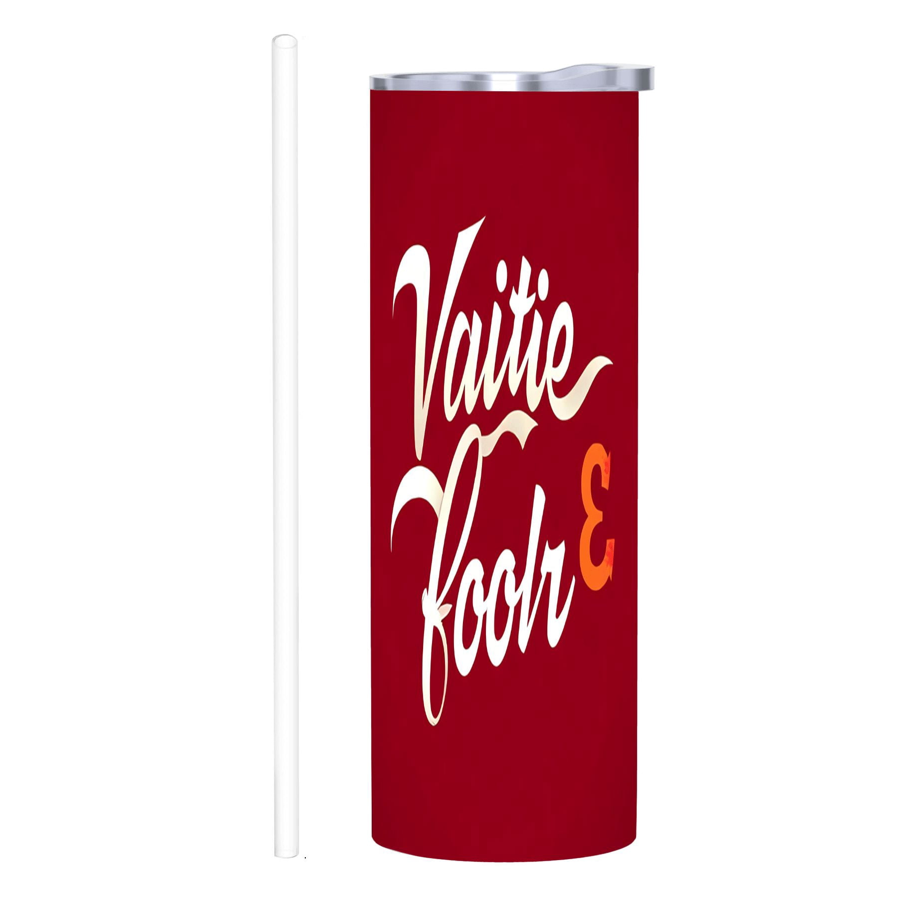 20 oz Stainless Steel Insulated Tumbler with Stylish Red Design ...