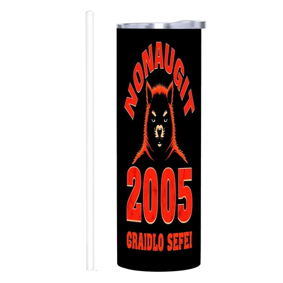 20 oz Stainless Steel Insulated Tumbler - Stylish Wolf Design with ...