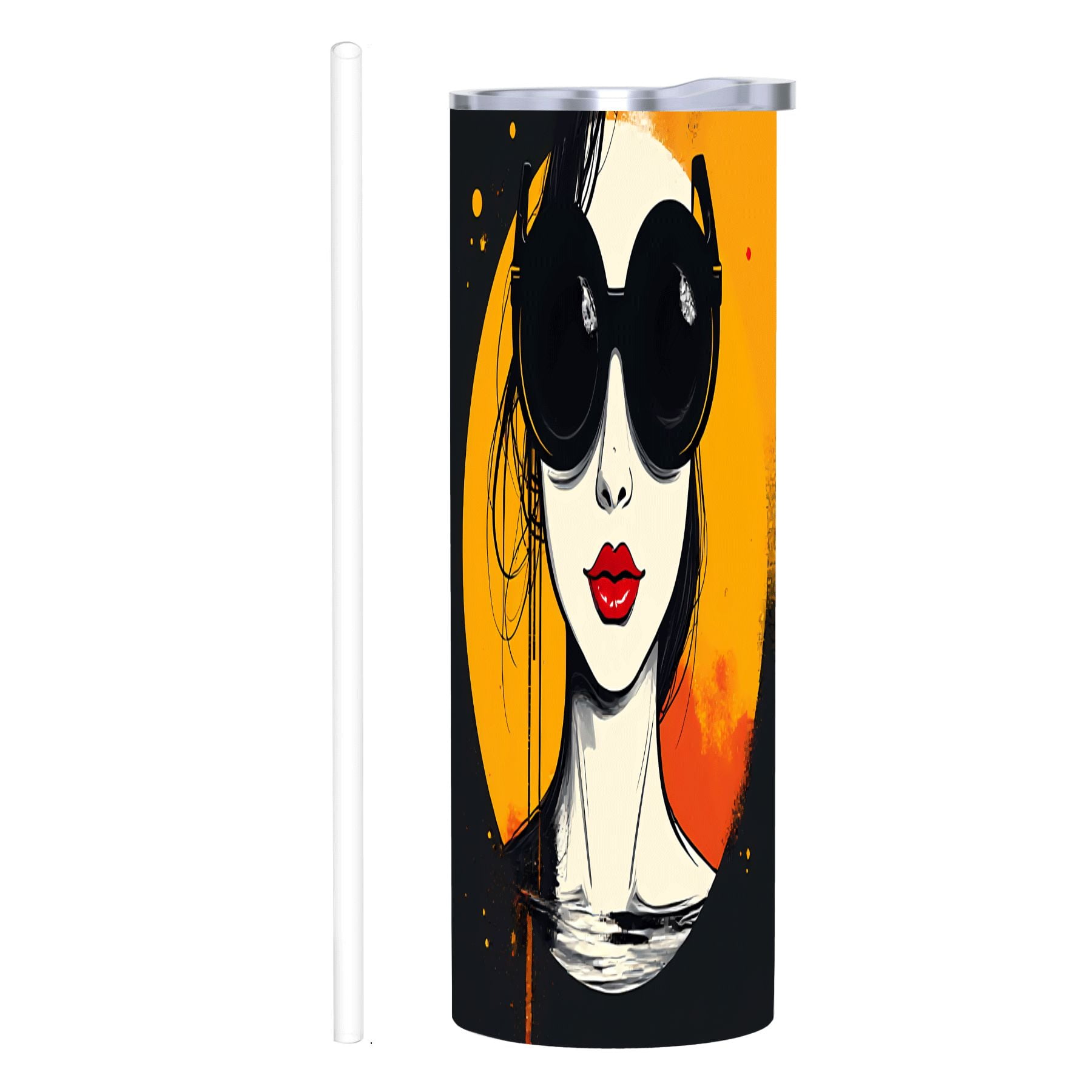 20 oz Stainless Steel Insulated Tumbler - Stylish Woman Design with ...