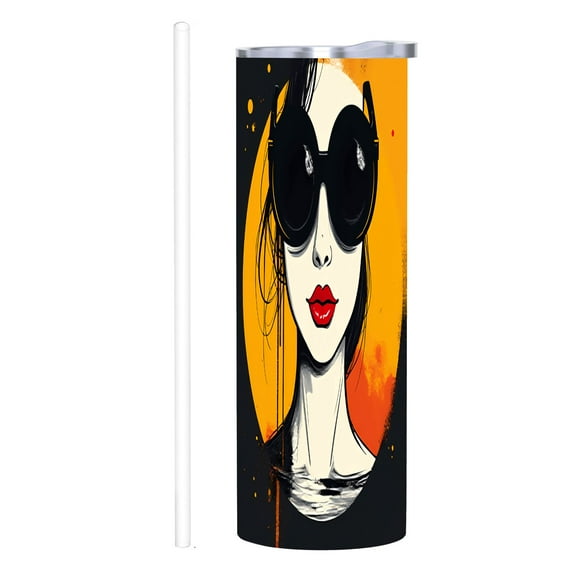 20 oz Stainless Steel Insulated Tumbler - Stylish Woman Design with ...