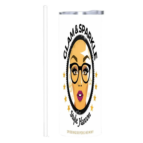 20 oz Stainless Steel Insulated Tumbler - Stylish Women ' s Face Design ...