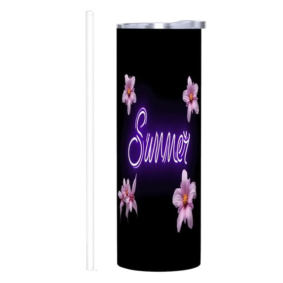 20 oz Stainless Steel Insulated Tumbler - Summer Floral Design with ...