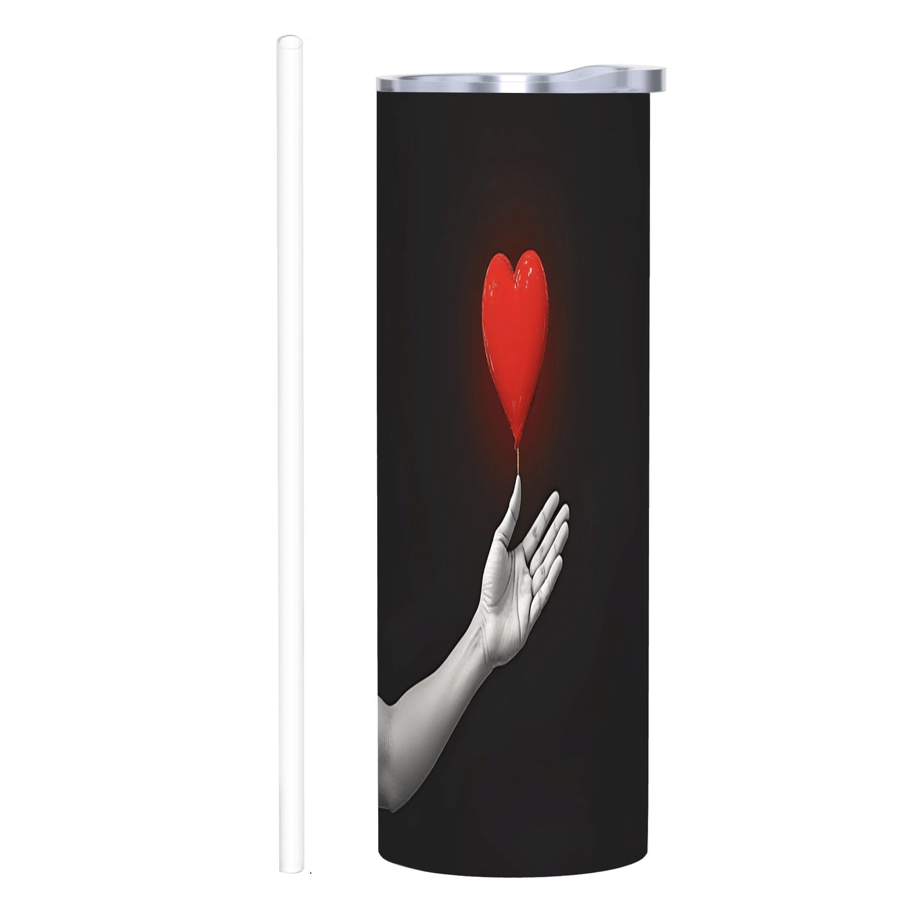 20 oz Stainless Steel Insulated Tumbler - Surreal Black Design with ...