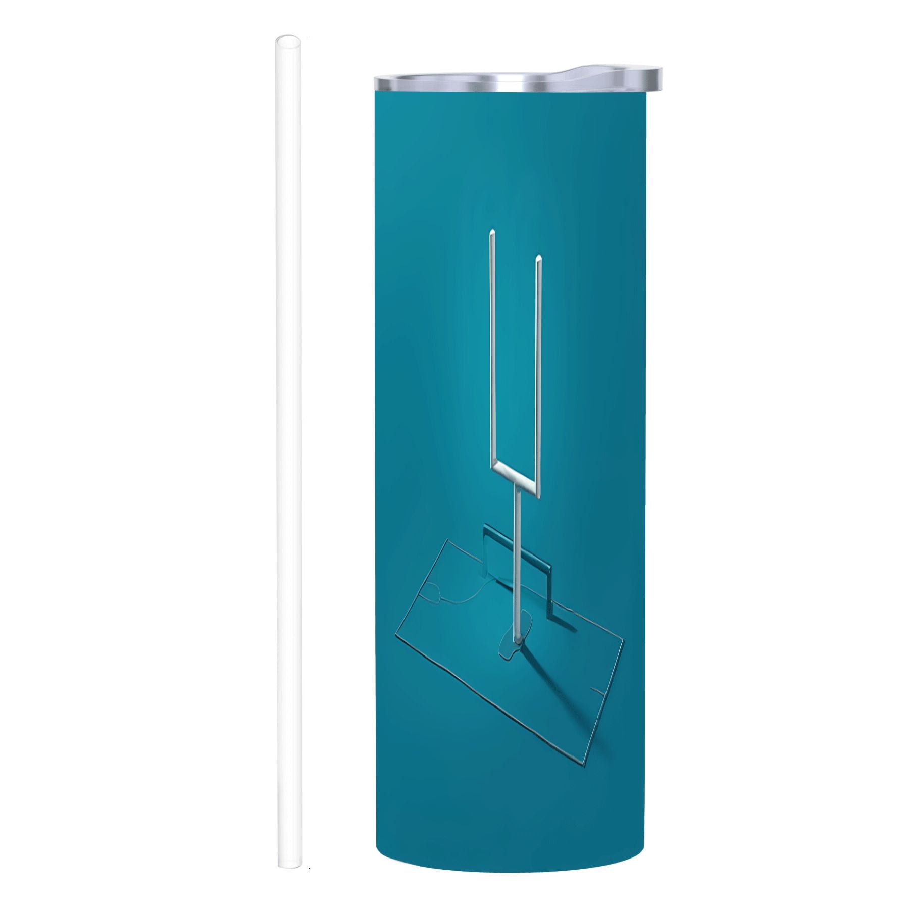20 oz Stainless Steel Insulated Tumbler - Teal with Transparent Design ...