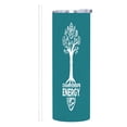 20 oz Stainless Steel Insulated Tumbler - Teal with White Tree Design ...