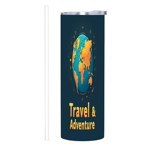 20 oz Stainless Steel Insulated Tumbler - Travel & Adventure Globe ...