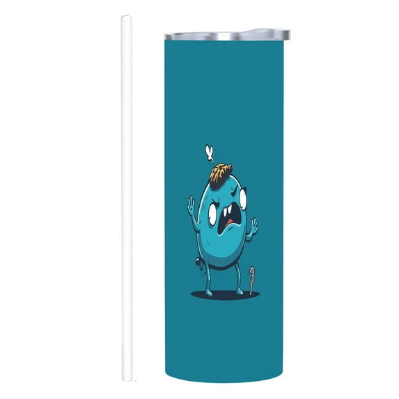 20 oz Stainless Steel Insulated Tumbler - Turquoise with Cartoon ...