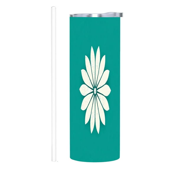 20 oz Stainless Steel Insulated Tumbler - Turquoise with Elegant White ...
