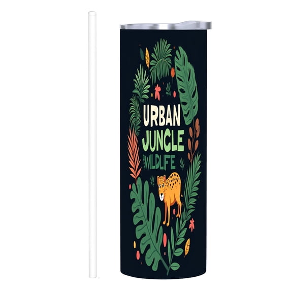 20 oz Stainless Steel Insulated Tumbler - Urban Jungle Wildlife Design ...