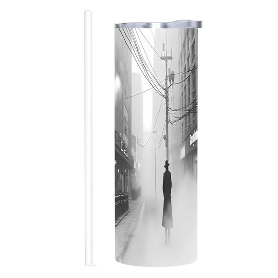 20 oz Stainless Steel Insulated Tumbler - Urban Scene Design Double ...