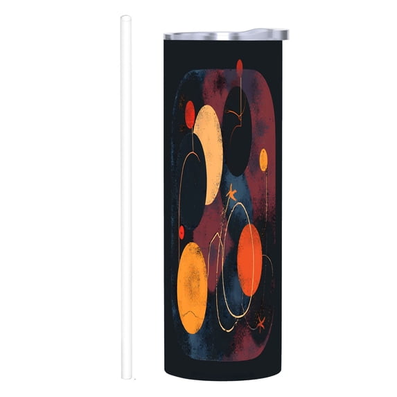 20 oz Stainless Steel Insulated Tumbler - Vibrant Abstract Circular ...