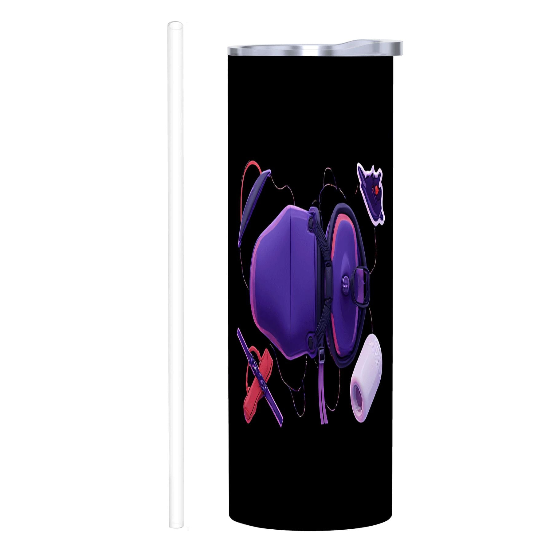 20 oz Stainless Steel Insulated Tumbler - Vibrant Abstract Design with ...
