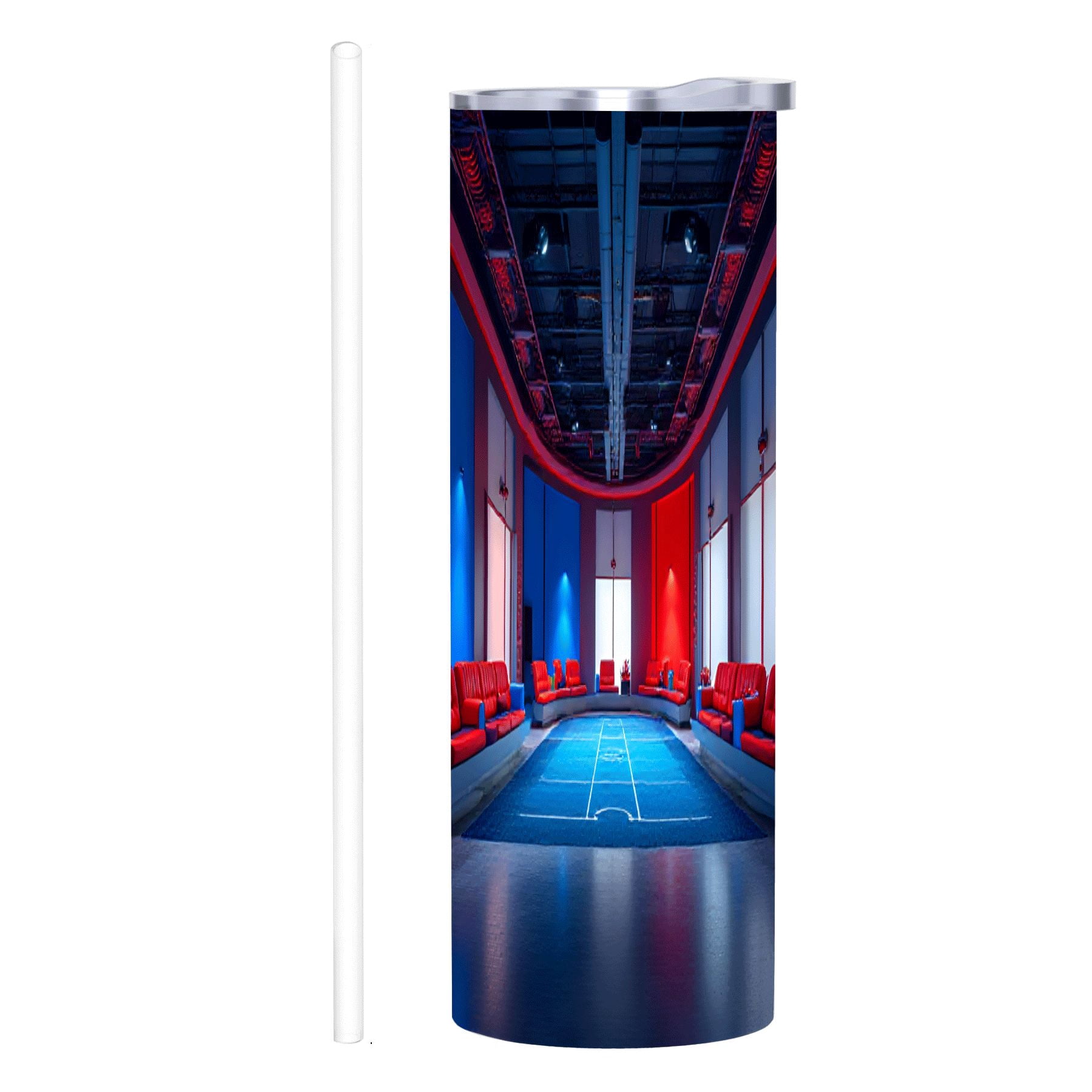 20 oz Stainless Steel Insulated Tumbler - Vibrant Basketball Court ...