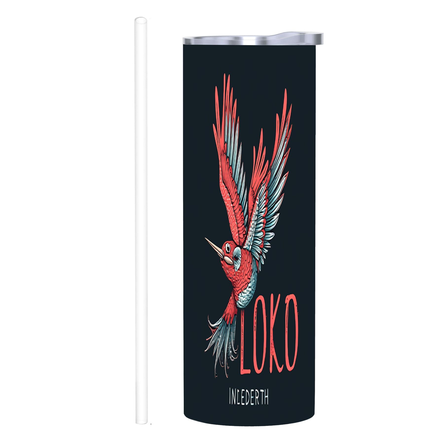 20 oz Stainless Steel Insulated Tumbler - Vibrant Bird Design with ...