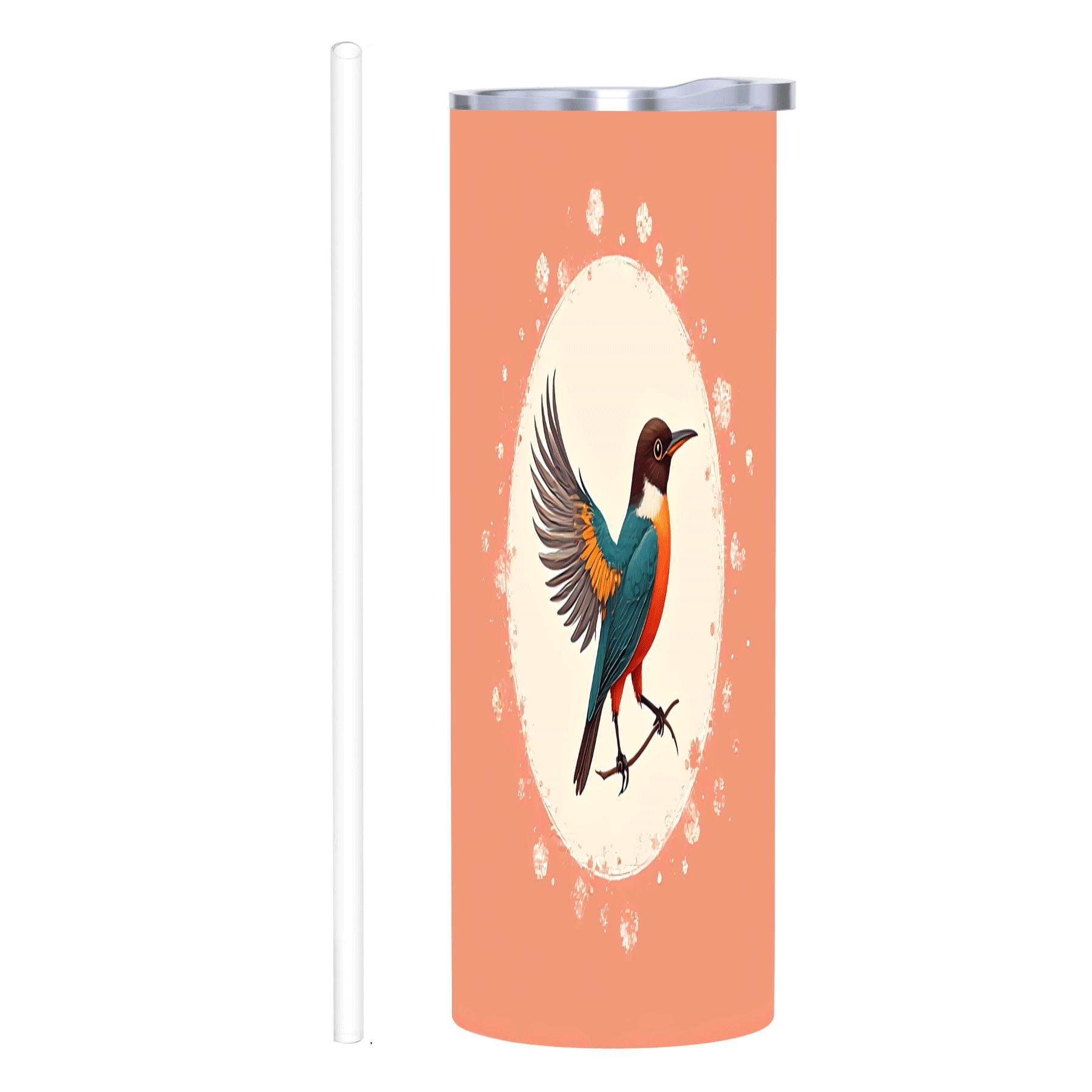 20 oz Stainless Steel Insulated Tumbler - Vibrant Bird in Design on ...
