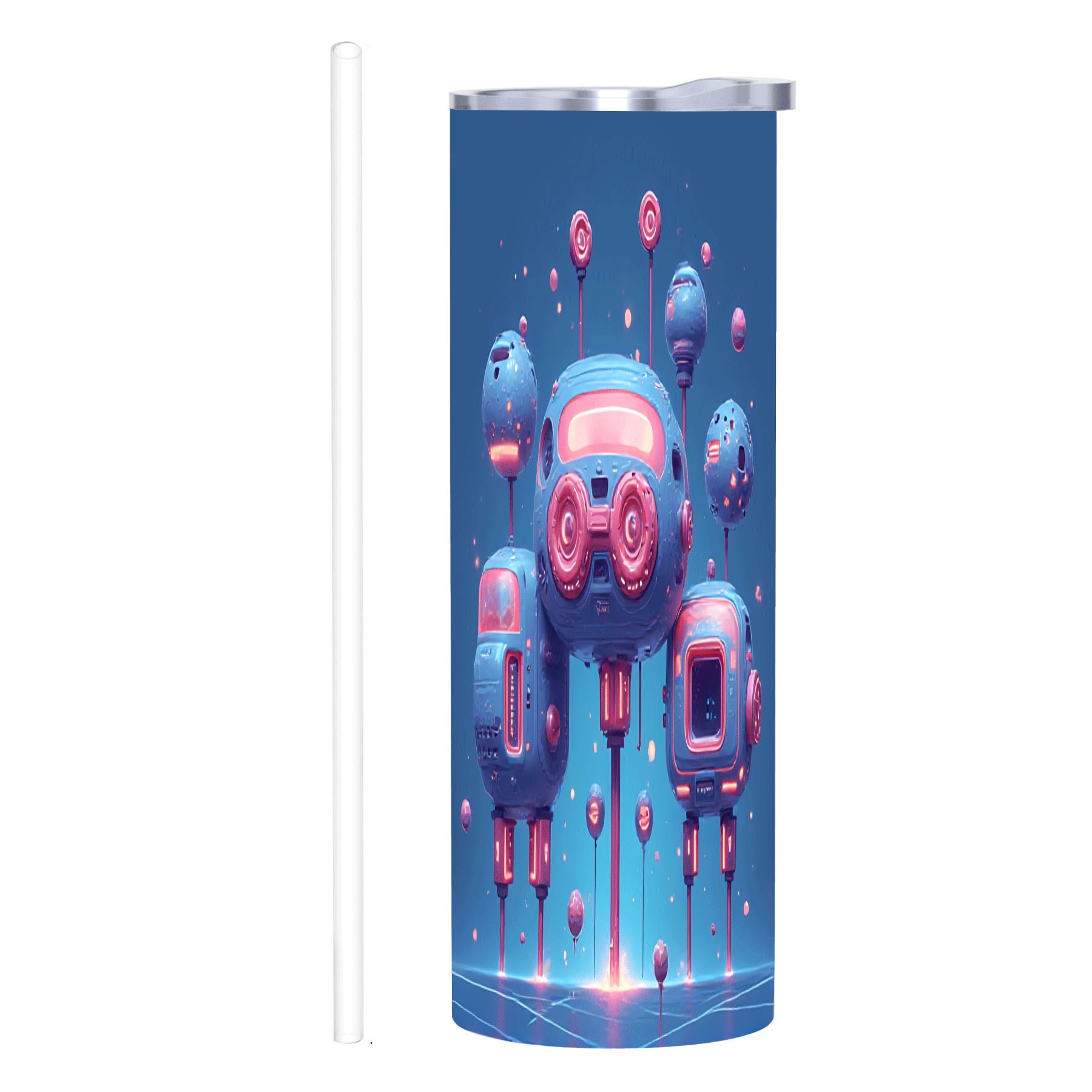 20 oz Stainless Steel Insulated Tumbler - Vibrant Blue Balloon Design ...