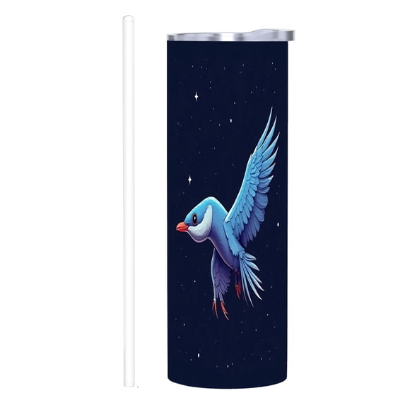 20 oz Stainless Steel Insulated Tumbler - Vibrant Blue Bird Design ...
