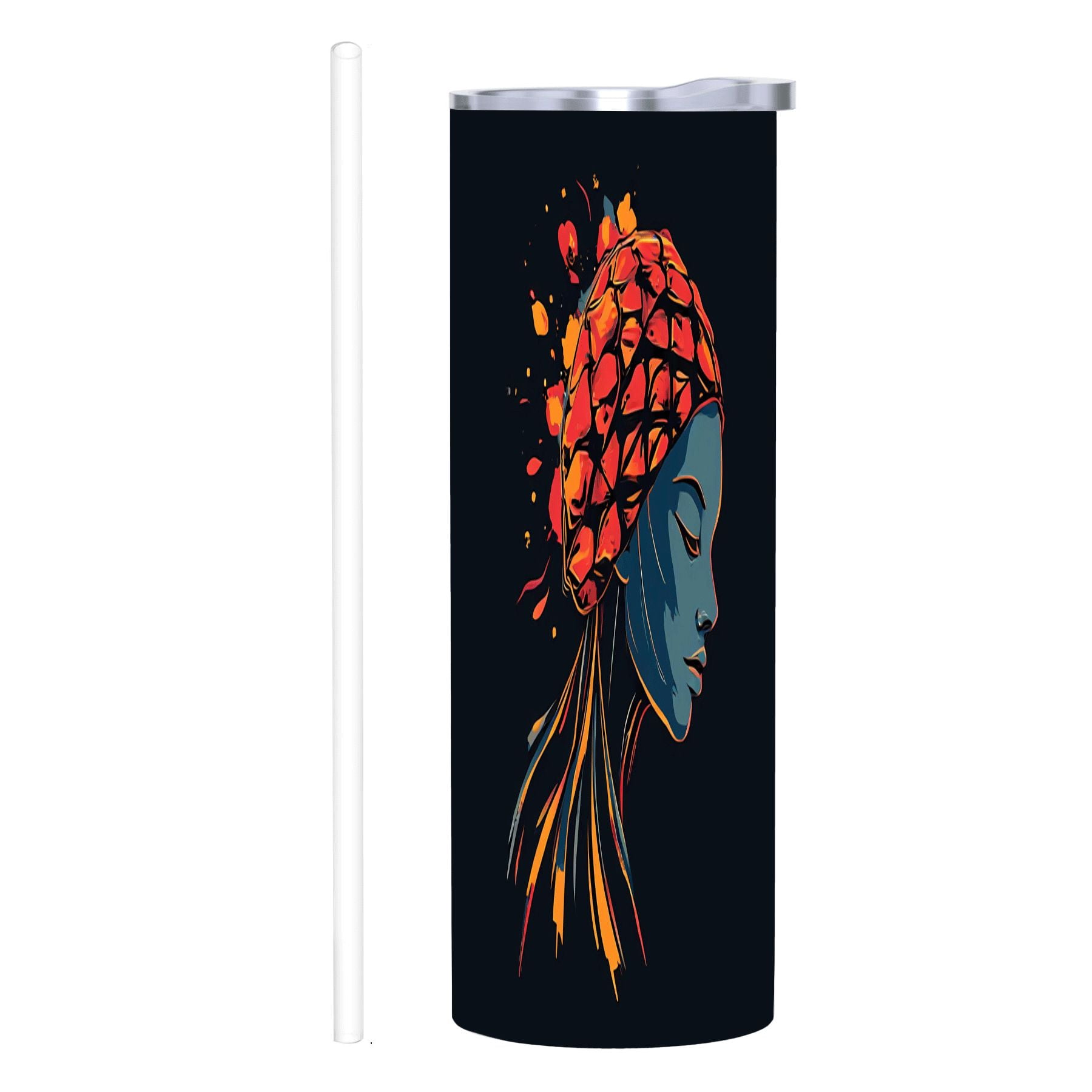 20 oz Stainless Steel Insulated Tumbler - Vibrant Blue & Orange Human ...