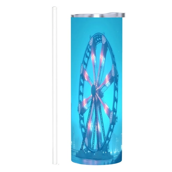 20 oz Stainless Steel Insulated Tumbler - Vibrant Blue with Illuminated ...