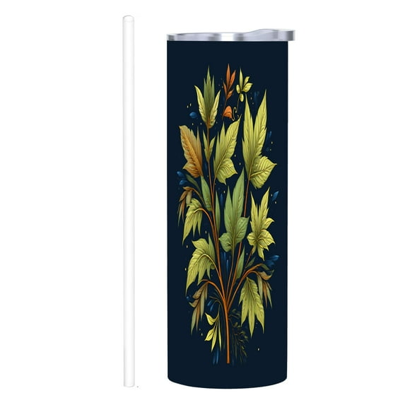 20 oz Stainless Steel Insulated Tumbler - Vibrant Botanical Design with ...