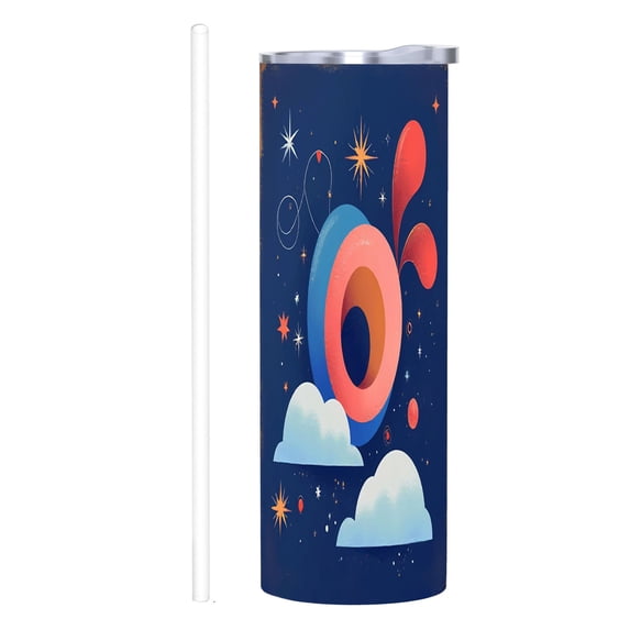 20 oz Stainless Steel Insulated Tumbler - Vibrant Celestial Design with ...