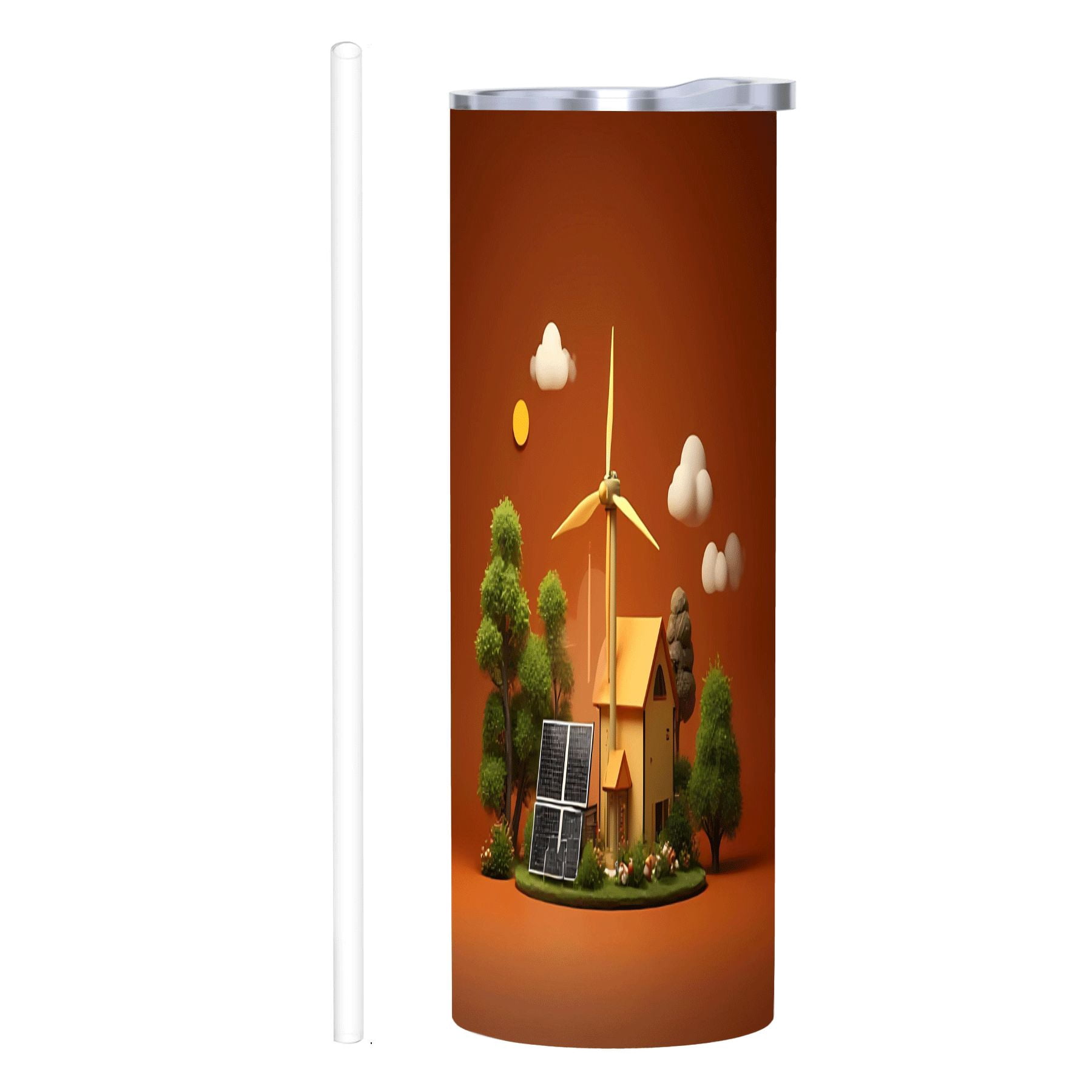 20 oz Stainless Steel Insulated Tumbler - Vibrant Eco - Friendly Design ...