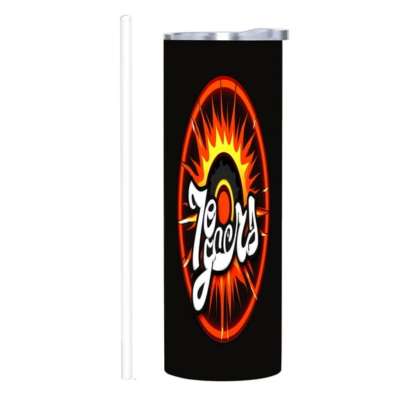 20 oz Stainless Steel Insulated Tumbler - Vibrant Flame & Sun Design ...