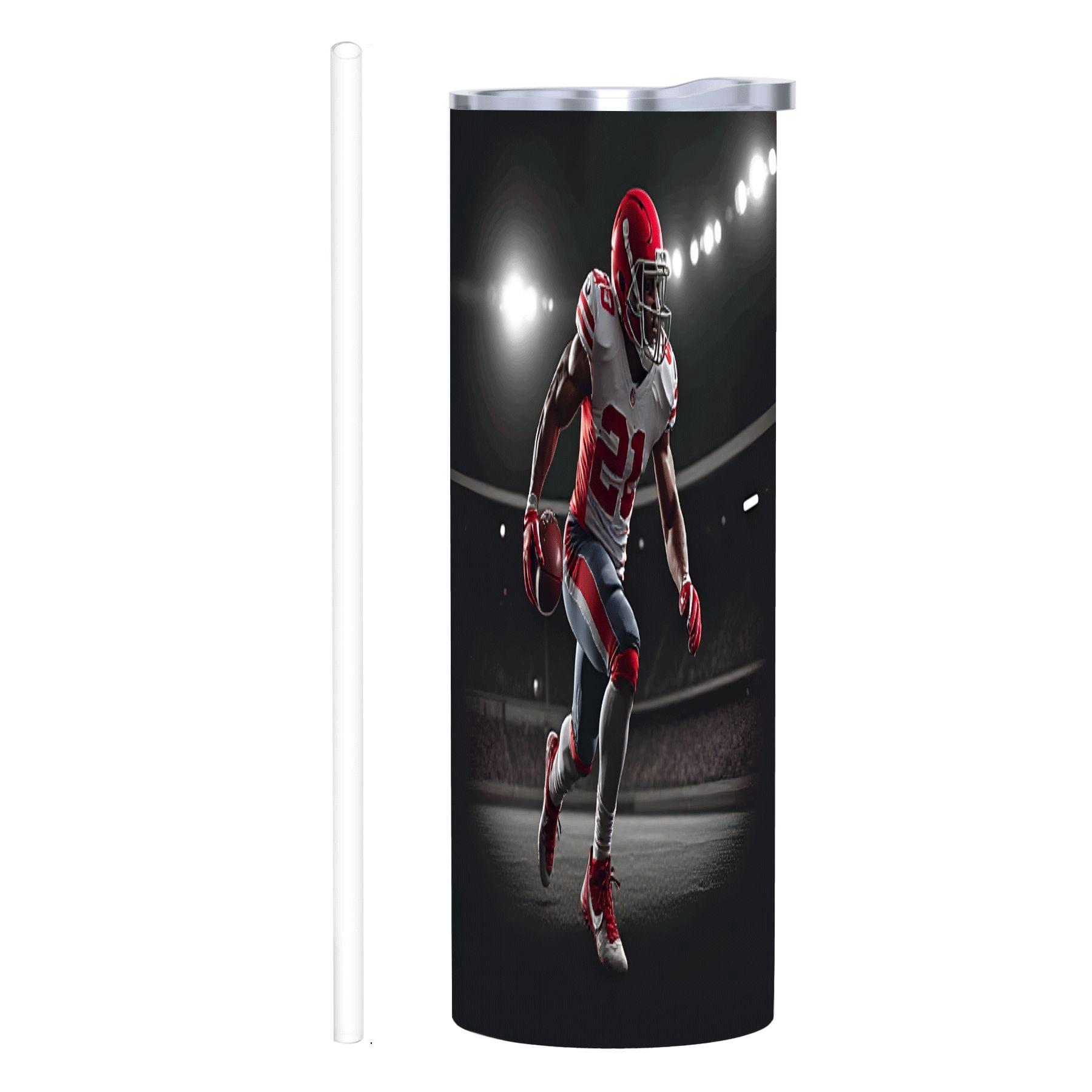 20 oz Stainless Steel Insulated Tumbler - Vibrant Football Player ...