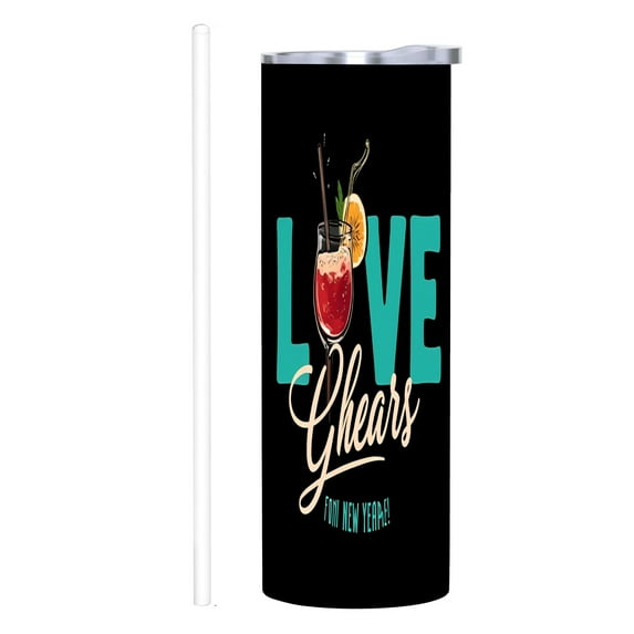 20 oz Stainless Steel Insulated Tumbler - Vibrant ' LOVE ' Design with ...