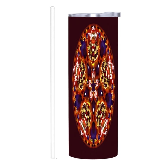 20 oz Stainless Steel Insulated Tumbler - Vibrant Mandala Pattern ...