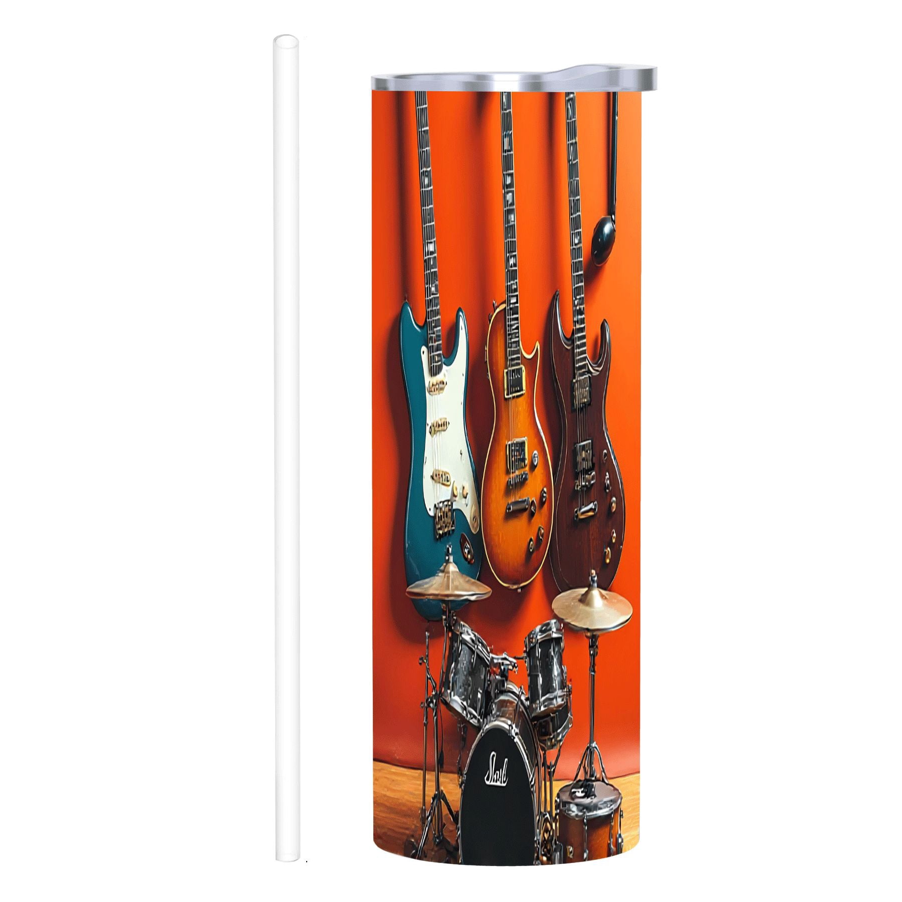 20 oz Stainless Steel Insulated Tumbler - Vibrant Music-Themed Design ...