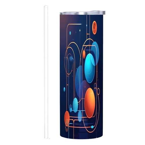 20 oz Stainless Steel Insulated Tumbler - Vibrant Orange & Blue ...