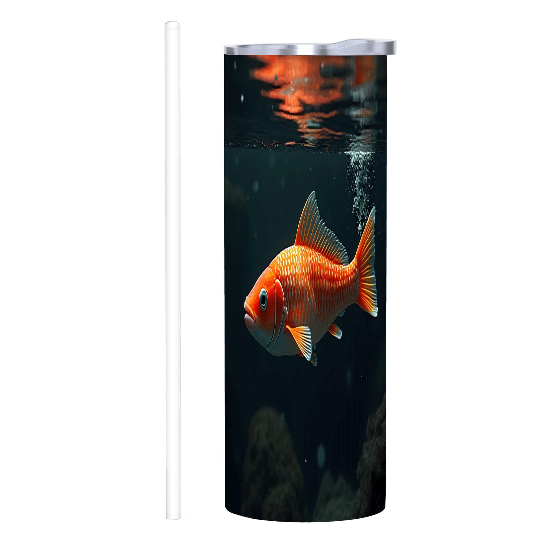 20 oz Stainless Steel Insulated Tumbler - Vibrant Orange Fish ...