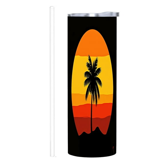 20 oz Stainless Steel Insulated Tumbler - Vibrant Palm Tree Sunset ...
