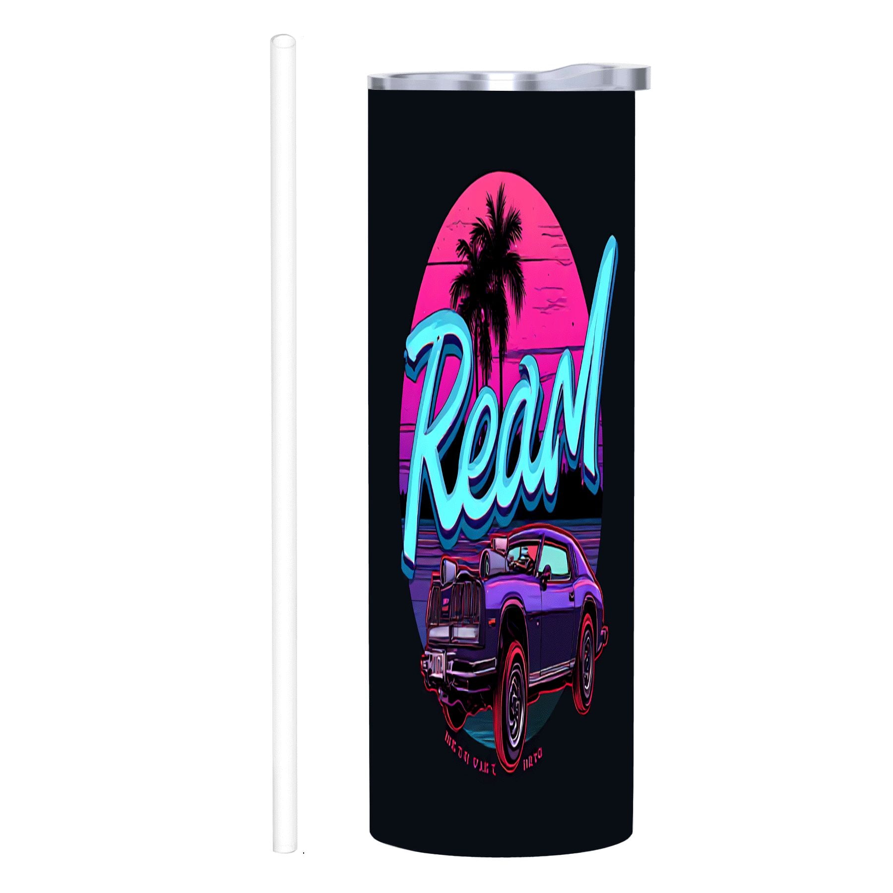 20 oz Stainless Steel Insulated Tumbler - Vibrant Palm Tree Sunset ...