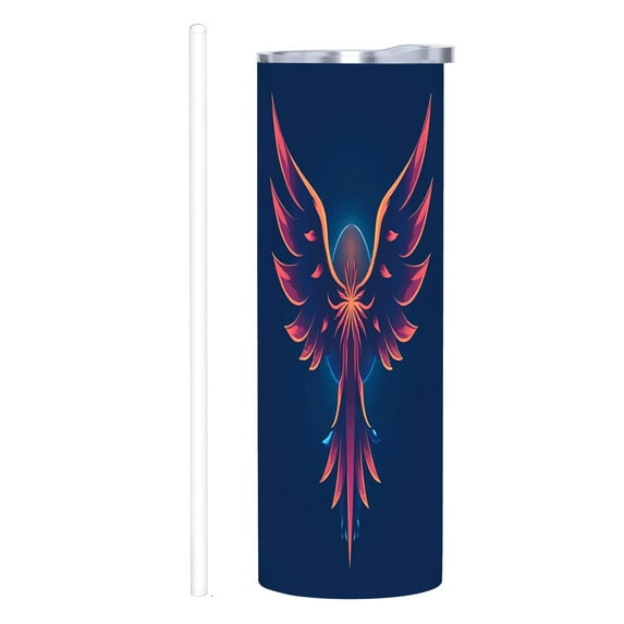 20 oz Stainless Steel Insulated Tumbler - Vibrant Phoenix Design Double ...