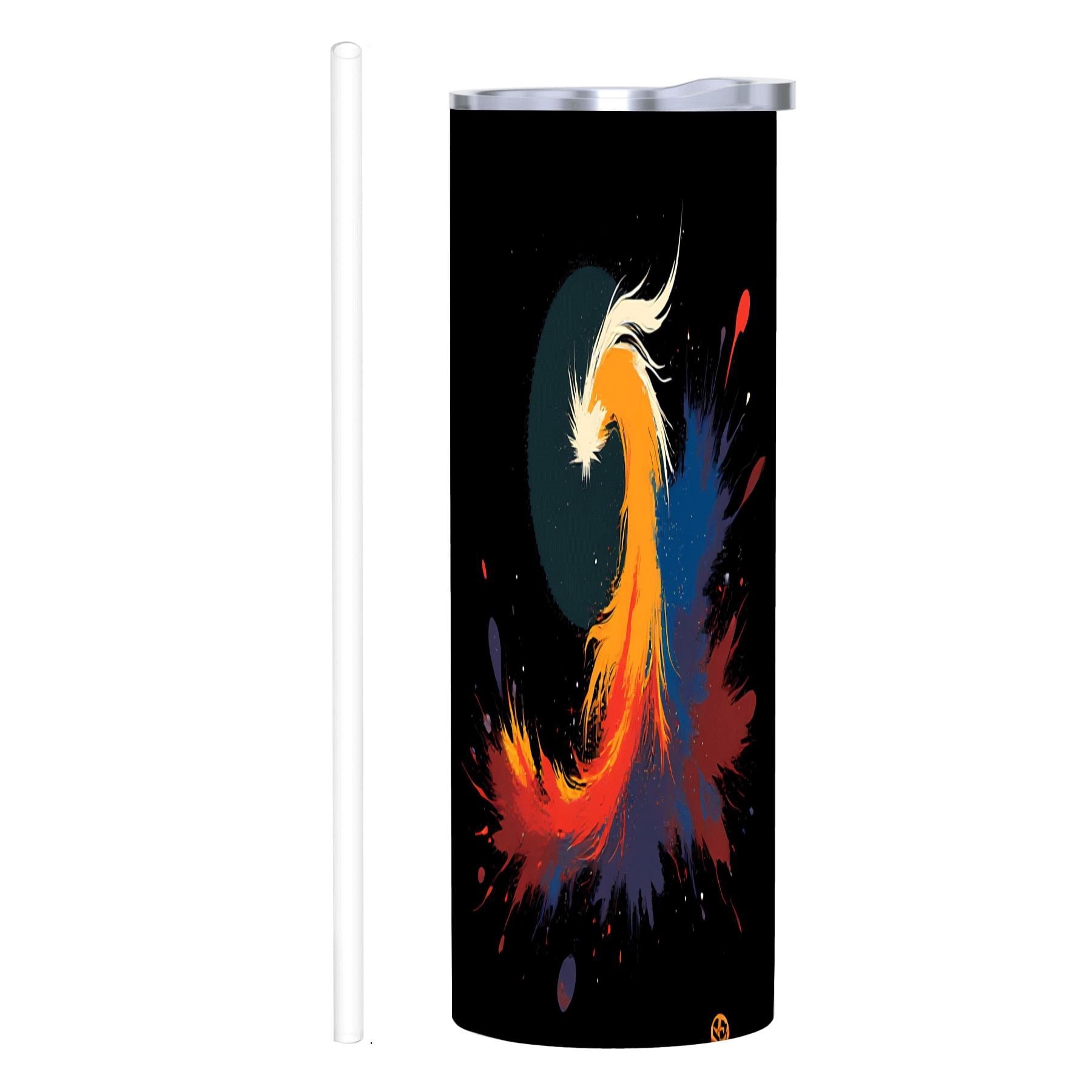 20 oz Stainless Steel Insulated Tumbler - Vibrant Phoenix Design Double ...