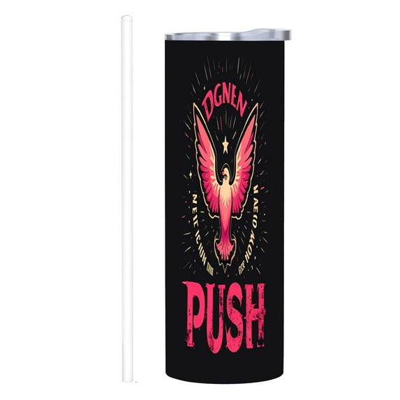 20 oz Stainless Steel Insulated Tumbler - Vibrant Pink & Yellow Bird ...