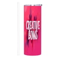 20 oz Stainless Steel Insulated Tumbler - Vibrant Pink with " CREATIVE ...