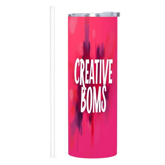 20 oz Stainless Steel Insulated Tumbler - Vibrant Pink with " CREATIVE ...