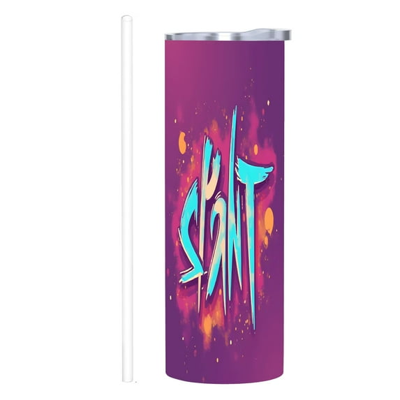 20 oz Stainless Steel Insulated Tumbler - Vibrant Purple Graffiti ...