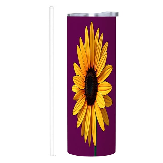 20 oz Stainless Steel Insulated Tumbler - Vibrant Purple with Bright ...