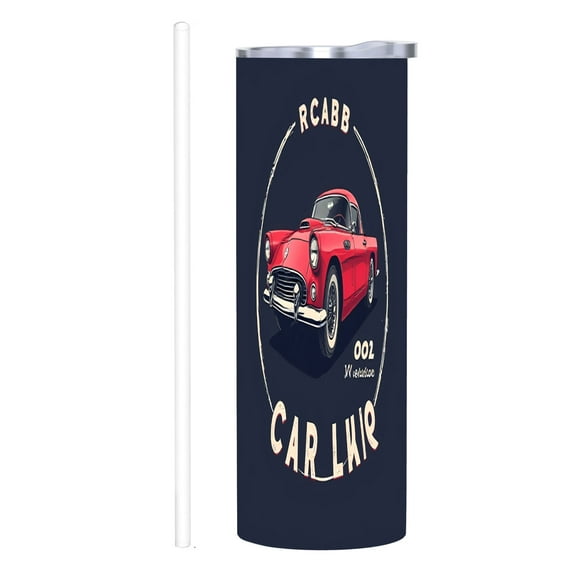 20 oz Stainless Steel Insulated Tumbler - Vibrant Red Car Design with ...