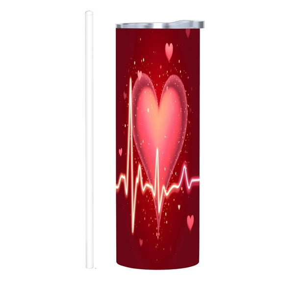 20 oz Stainless Steel Insulated Tumbler - Vibrant Red Heart Design ...