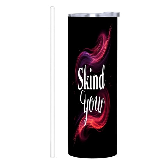 20 oz Stainless Steel Insulated Tumbler - Vibrant Red & Purple Swirl ...