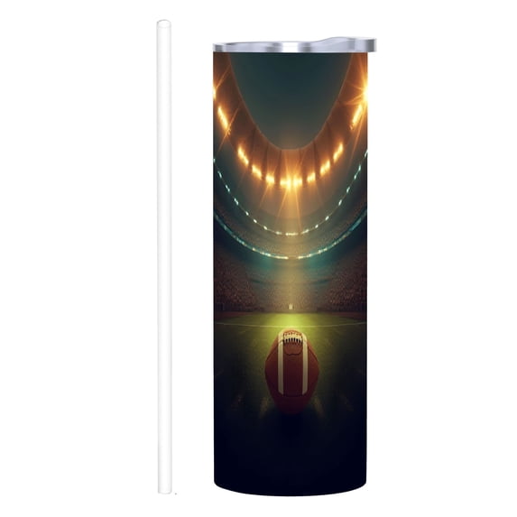 20 oz Stainless Steel Insulated Tumbler - Vibrant Stadium Night Design ...