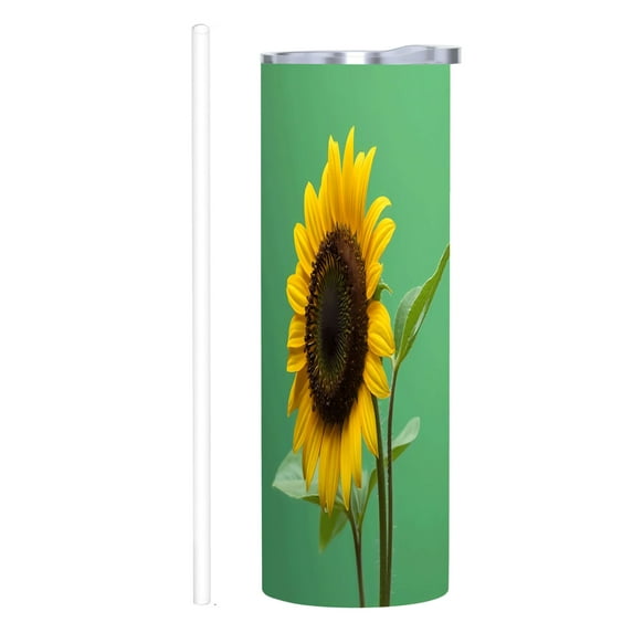 20 oz Stainless Steel Insulated Tumbler - Vibrant Sunflower Design ...